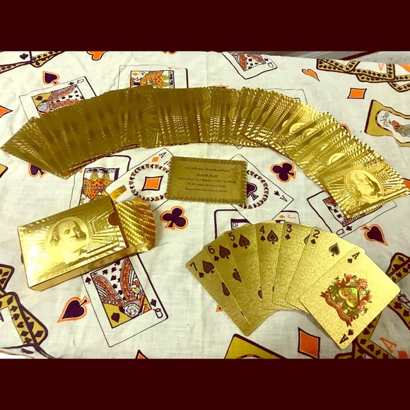 Other | 24k Gold Foil Plated Playing Deck Cards Firm Price Due To Fees ...